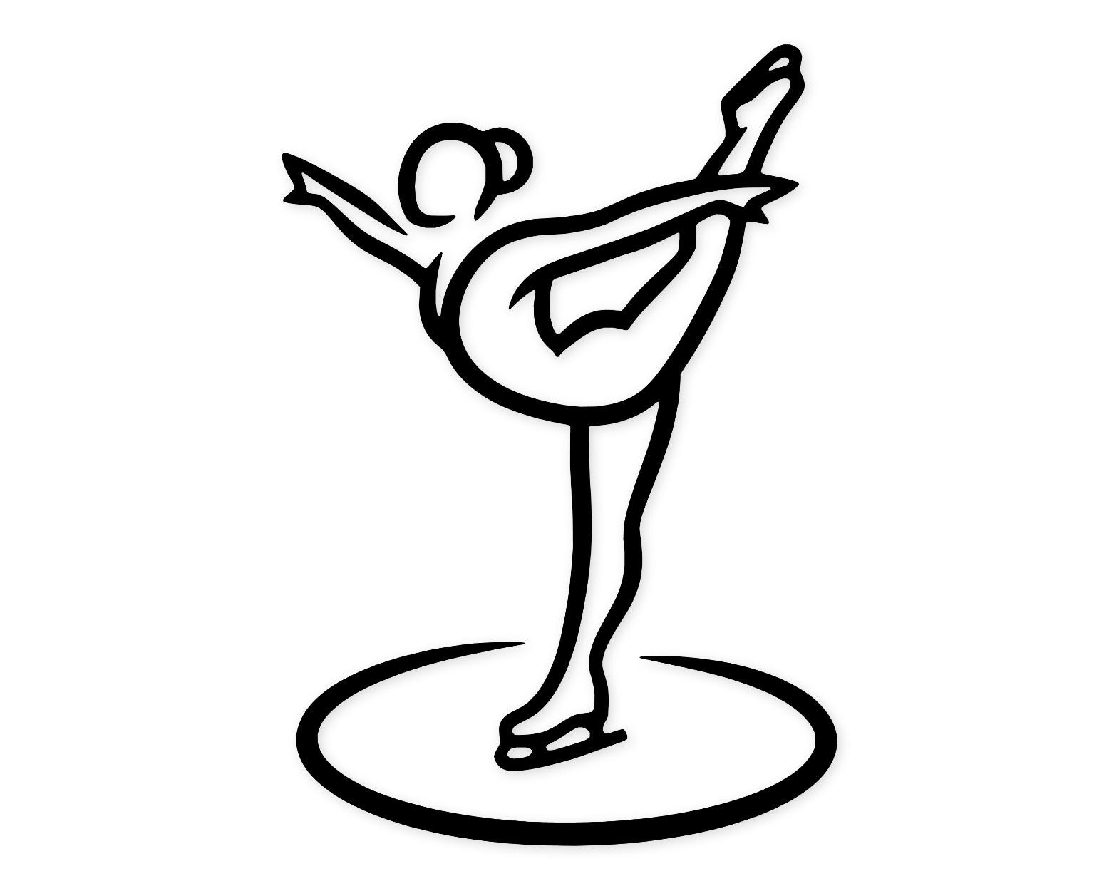 Ice Skater Spin Svg Png: Cut Ready Digital Design for Cricut Silhouette ...