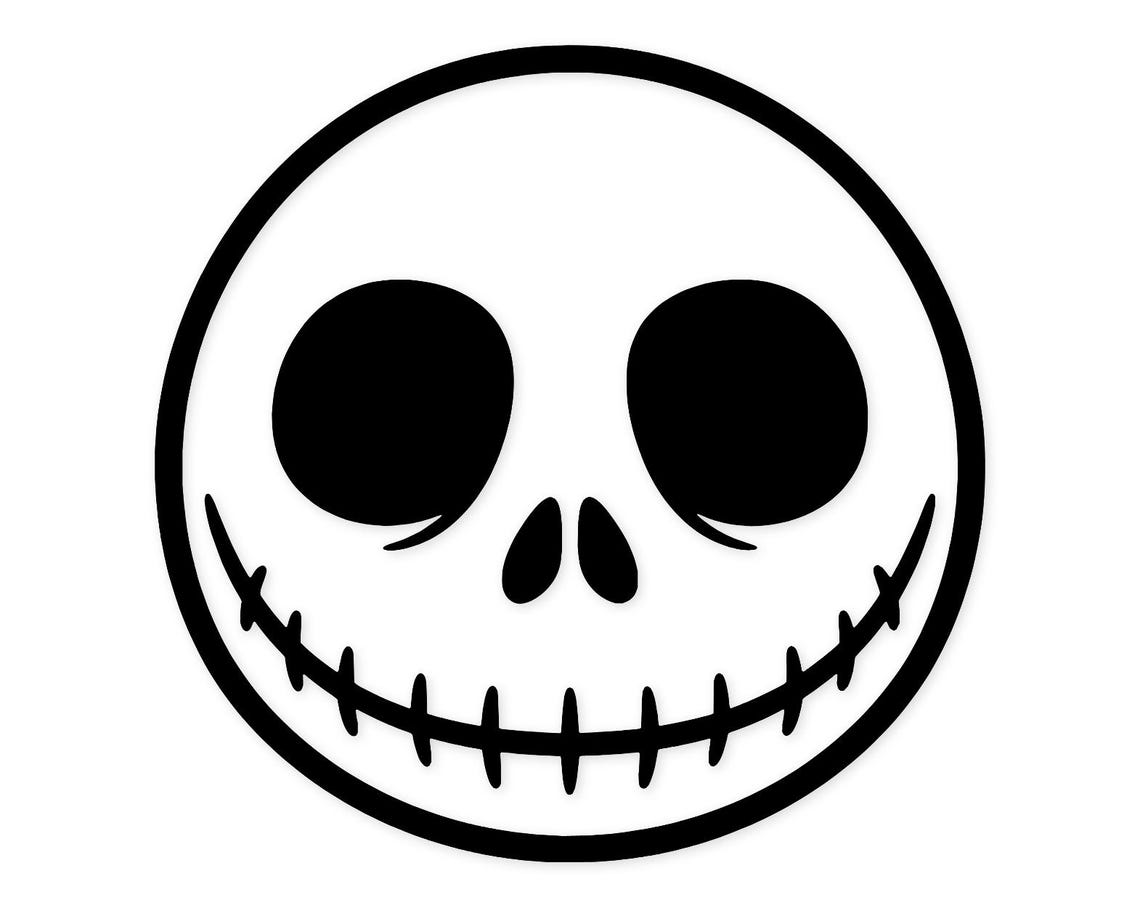 Jack Skellington Head Svg Png: Minimalist Design for Craft Projects - Etsy