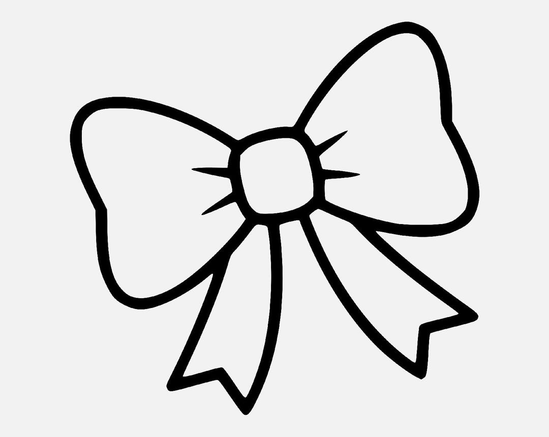Side Bow Vector Svg Png: Clean Minimalist Design for Cricut Silhouette ...