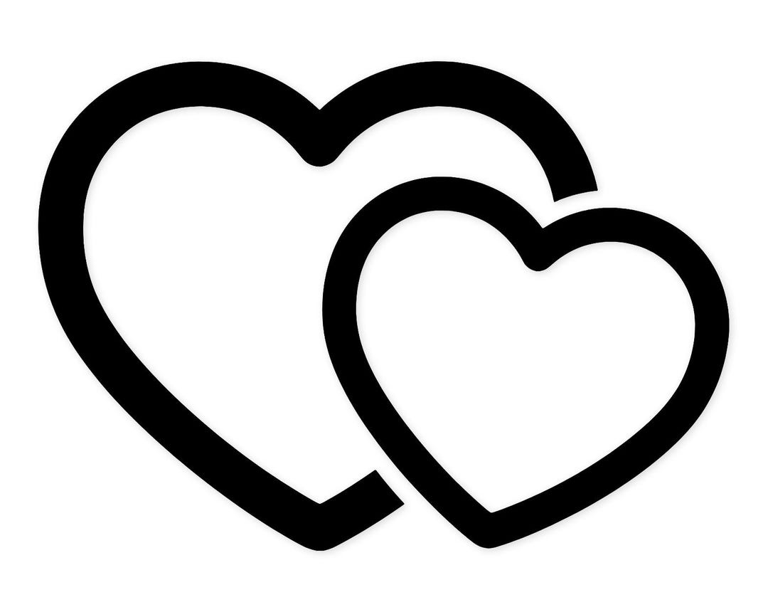 Two Hearts Svg Png: Bold Minimalist Design for Love Crafts - Etsy
