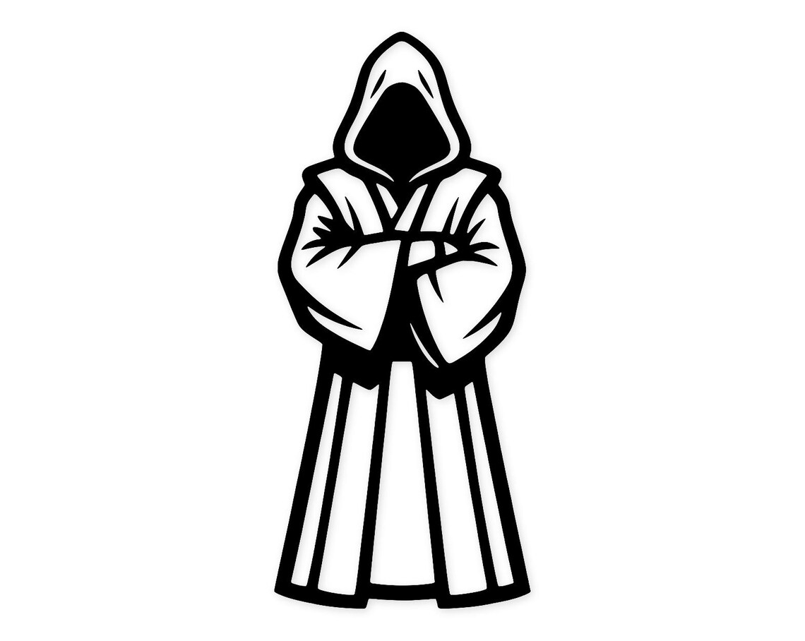 Jedi Robe Silhouette Svg Png: Cut Ready Digital Design for Cricut ...