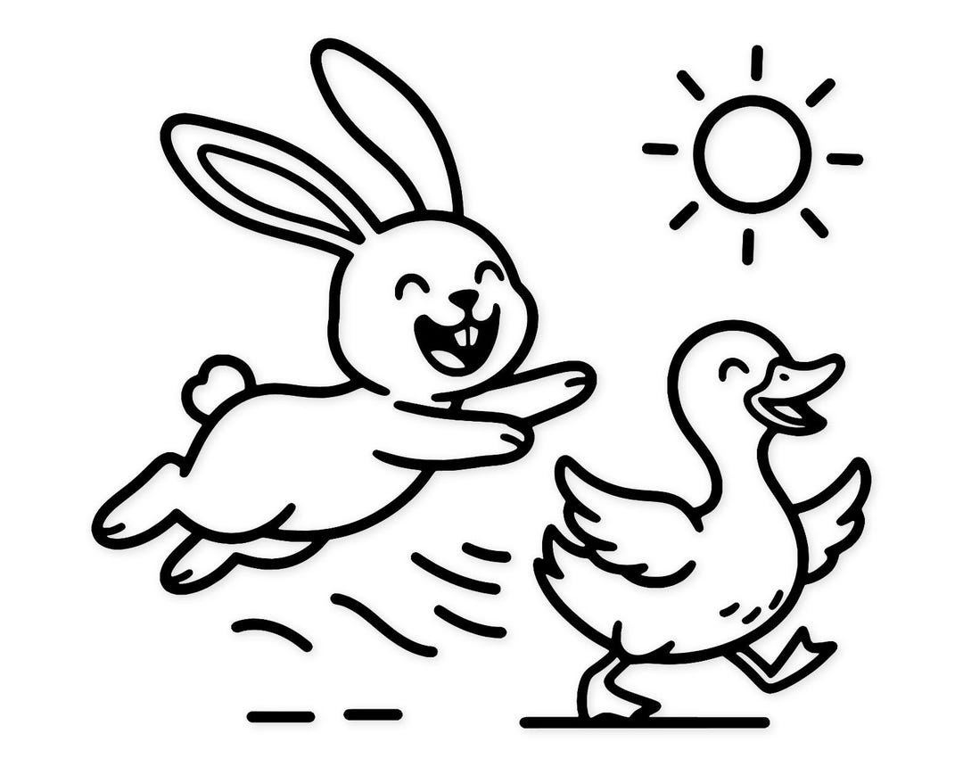 Bunny With Duck Svg Png: Cut Ready Digital Design for Cricut Silhouette ...