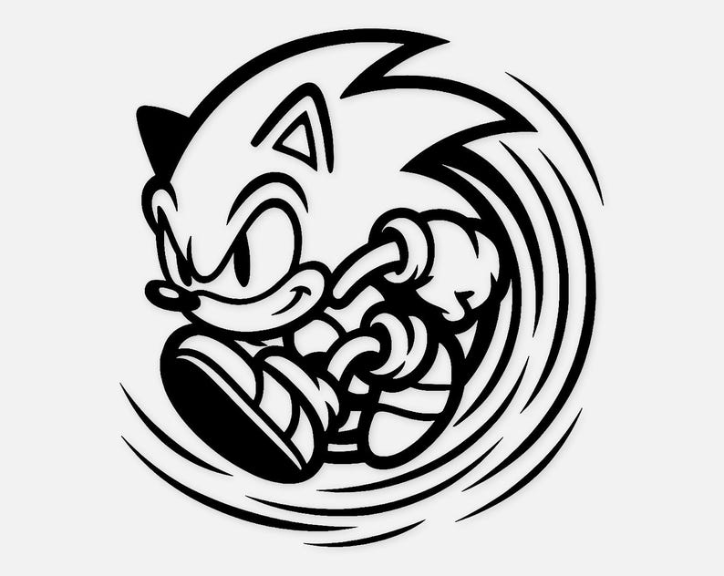 Sonic's Spin Dash Svg Png: Cut Ready Digital Design for Cricut ...