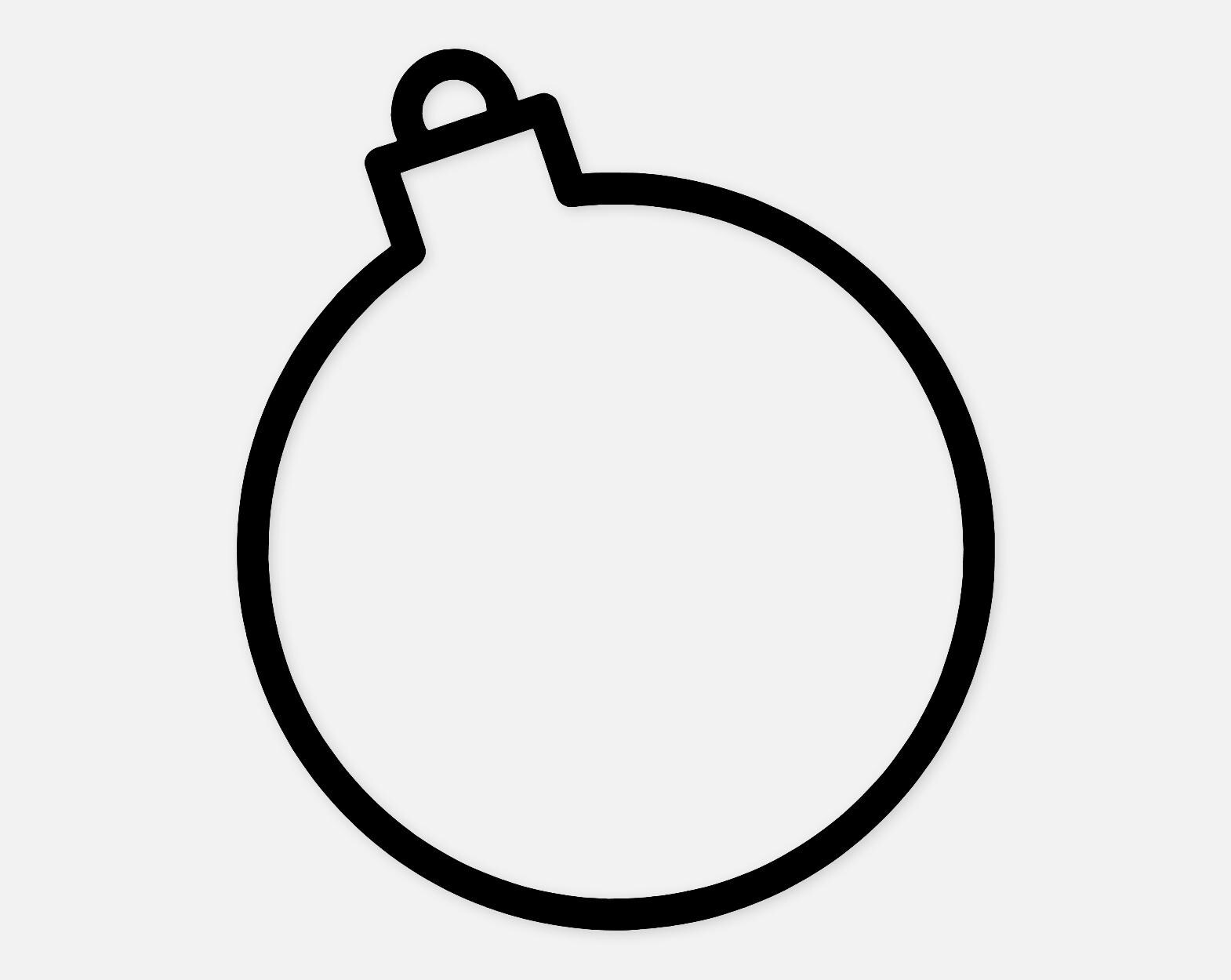 Ornament Outline Svg Png: Minimalist Design for Christmas Decor - Etsy