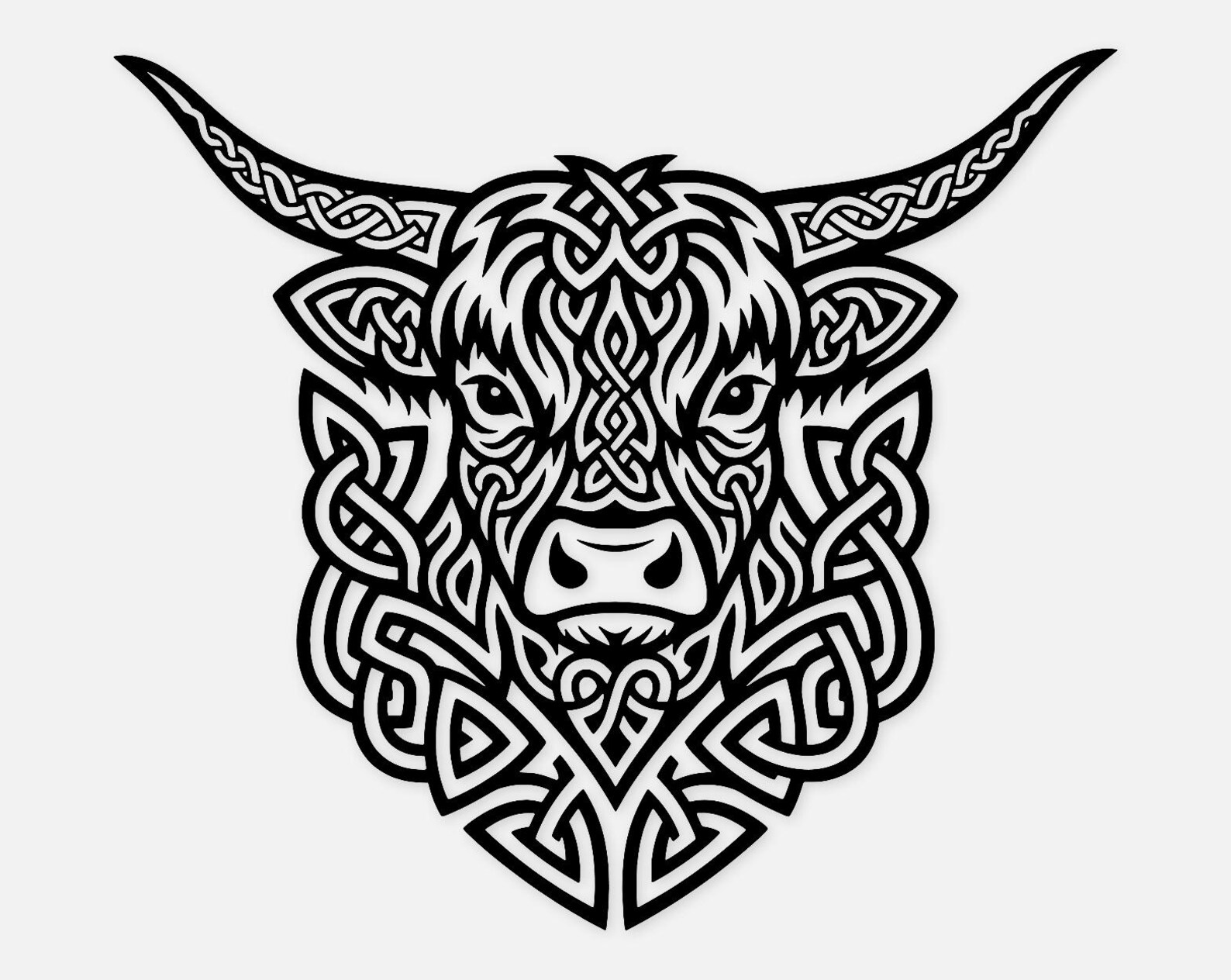 Celtic Cow Svg Png: Bold Knotted Design for T-shirt - Etsy