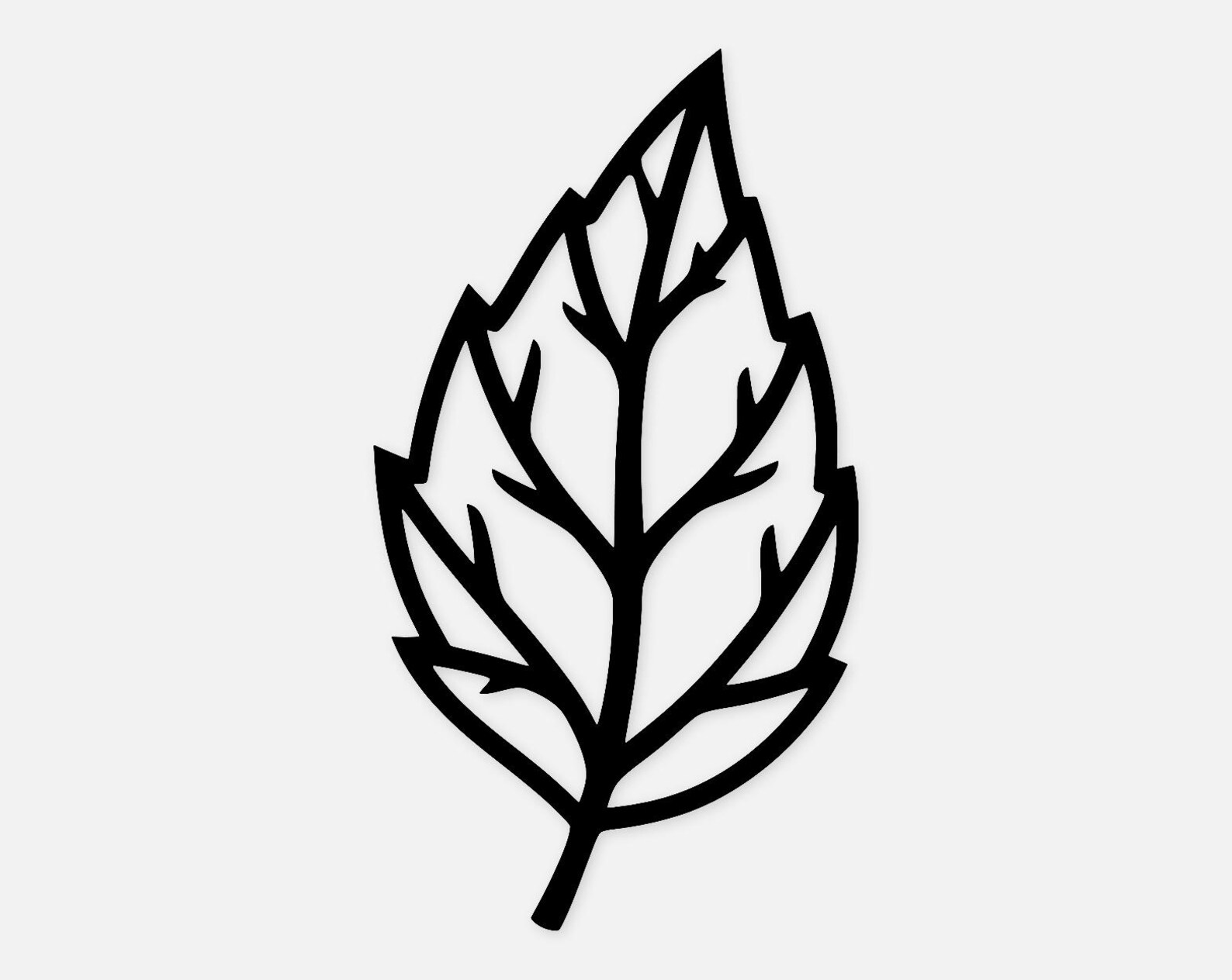 Single Leaf Icon Svg Png: Minimalist Design for Cut Projects - Etsy