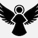 Simple Angel Icon Svg Png: Bold Outline Design for Crafts - Etsy