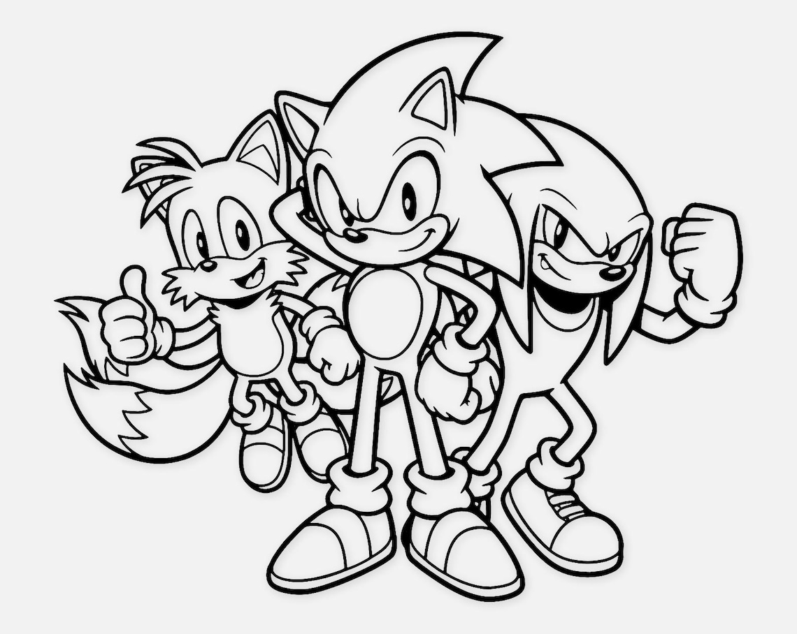 Sonic With Friends Svg Png: Bold Lines Fun Design for Kids' Projects - Etsy