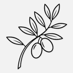 Olive Branch Svg Png: Minimalist Design for Crafts - Etsy