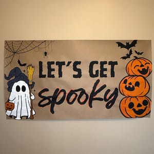 Spooky Halloween Painted Banner - Etsy