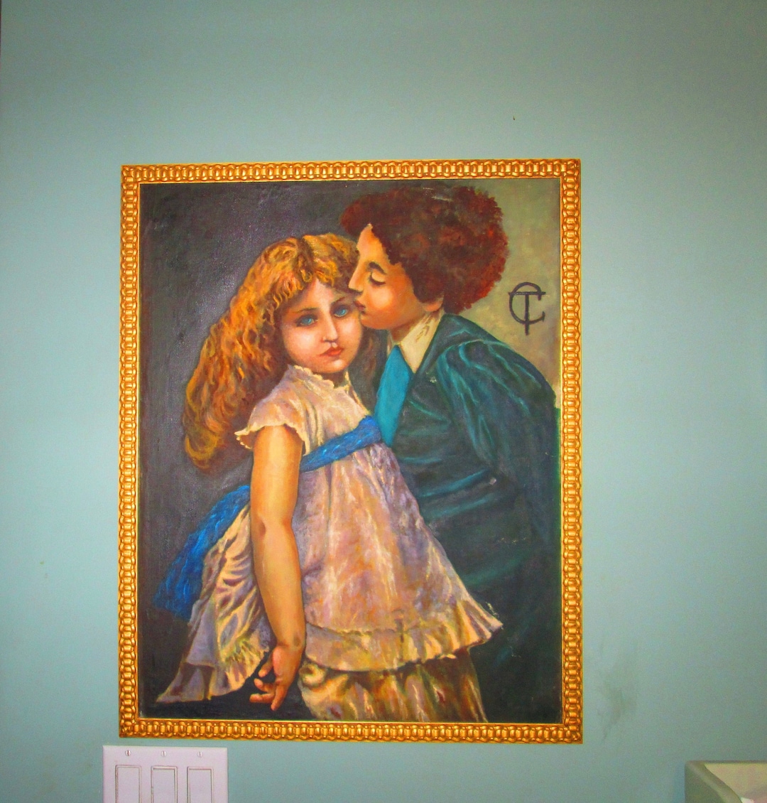 Vintage Original Oil Painting Signed Romantic Couple - Etsy