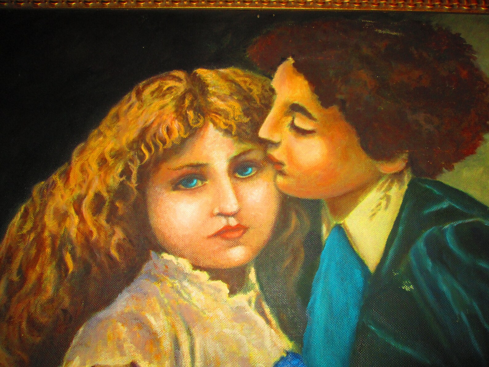 Vintage Original Oil Painting Signed Romantic Couple | Etsy