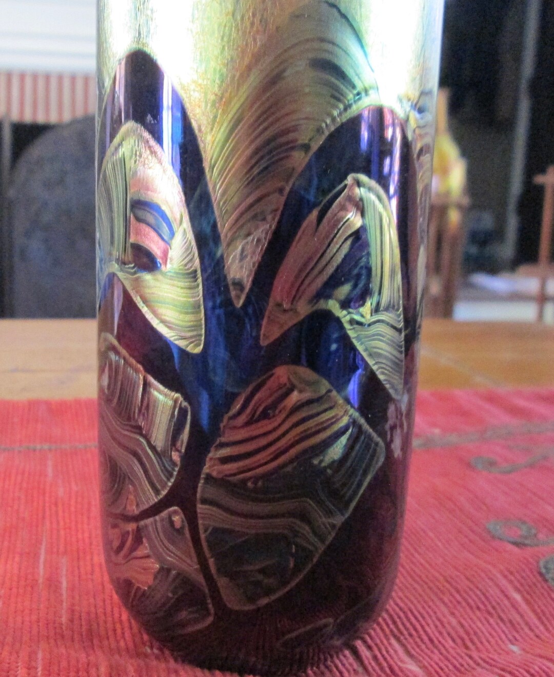 Vintage Vase Art Glass Isle of Wight Cylinder Vase Azurine - Etsy