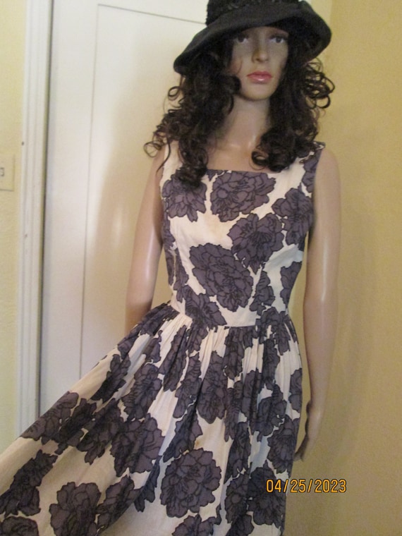 vintage 1950s sundress black - Gem