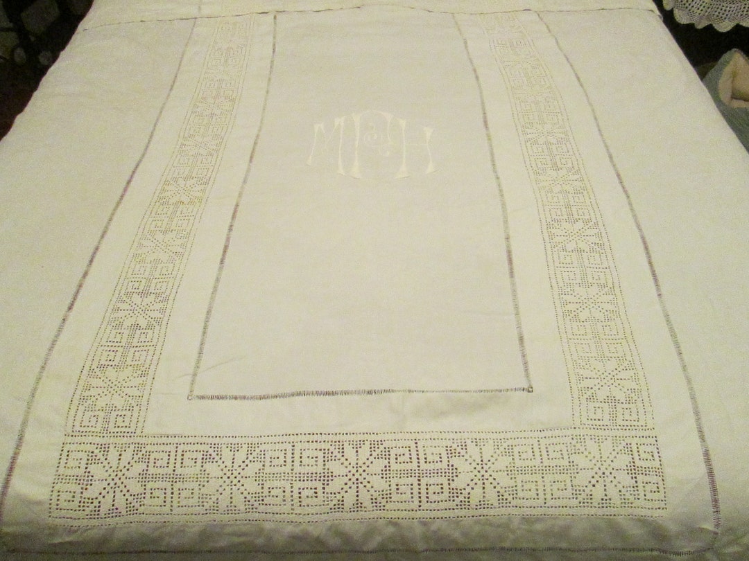1800s French Banquet Linen Tablecloth Twin Coverlet - Etsy