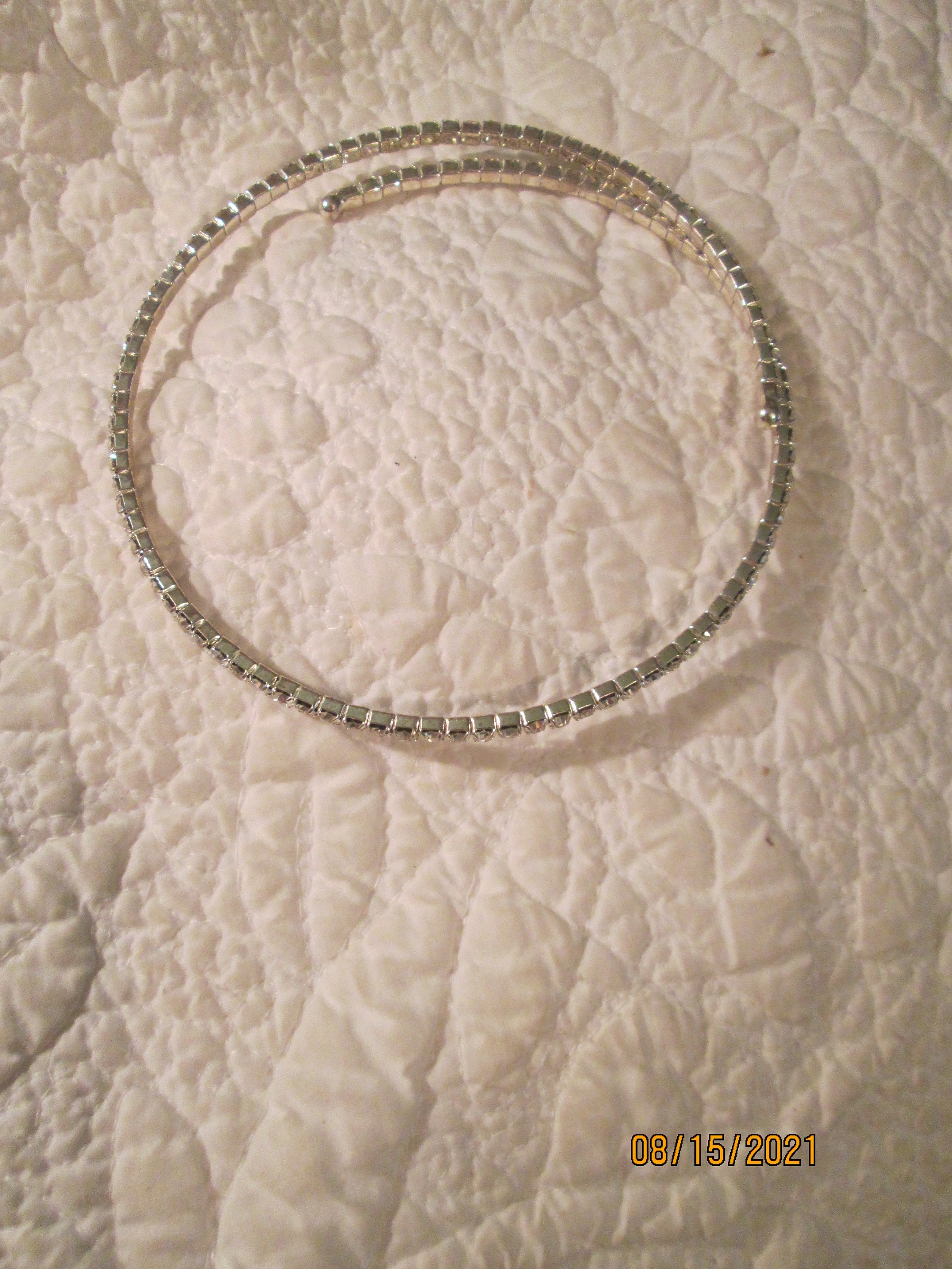 Vintage Rhinestone Wrap Endless Thin Choker | Etsy