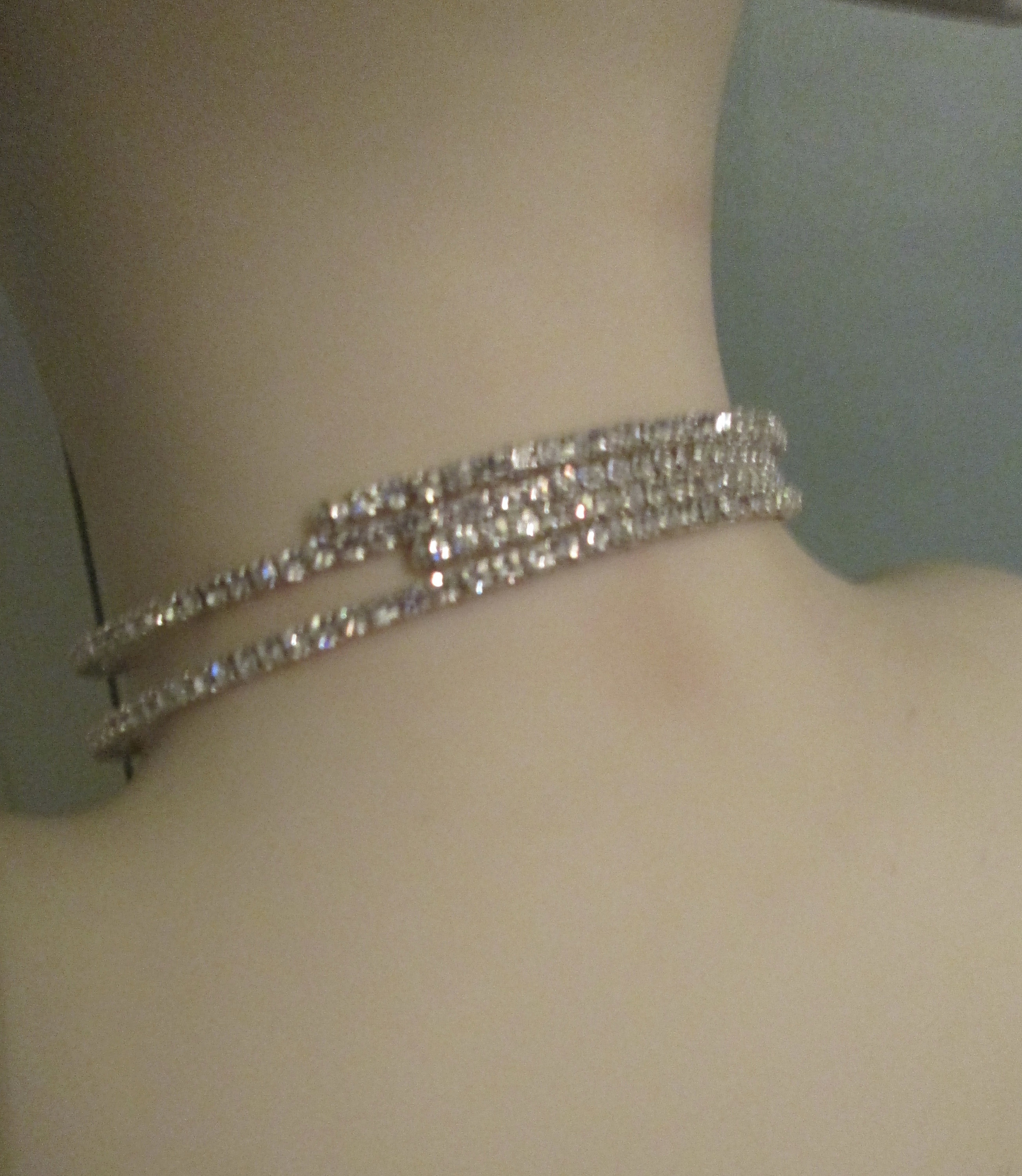 Vintage Rhinestone Wrap Endless Thin Choker | Etsy