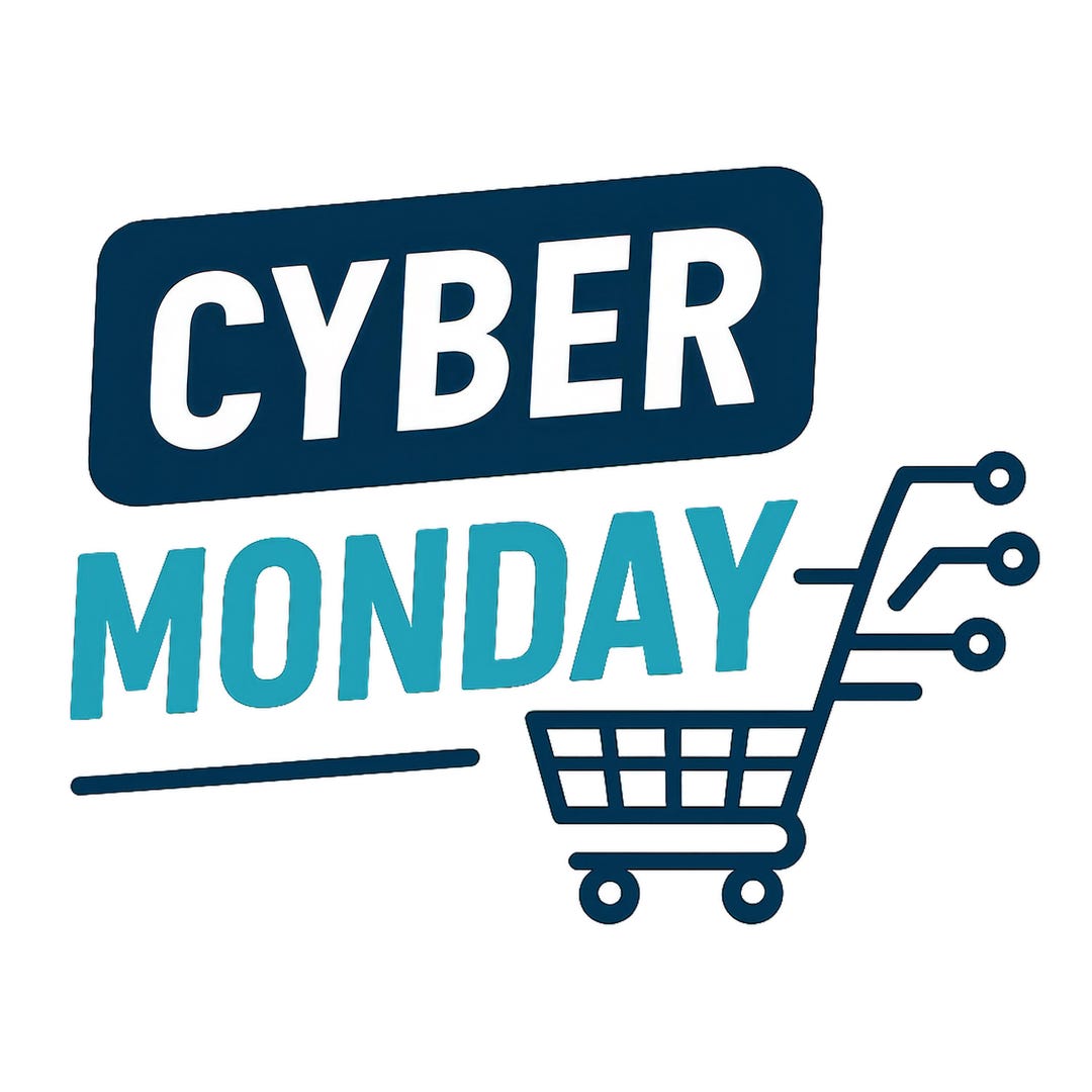 Simple Cyber Monday Logo Design for E-commerce Promotions - Etsy
