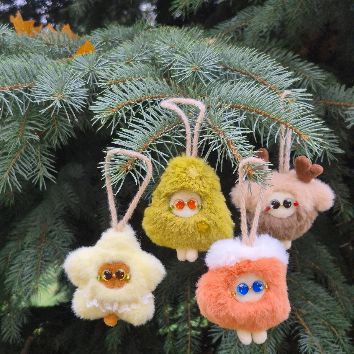 Plush Christmas Tree Ornament | Soft Fabric Handmade Holiday Decor - Etsy