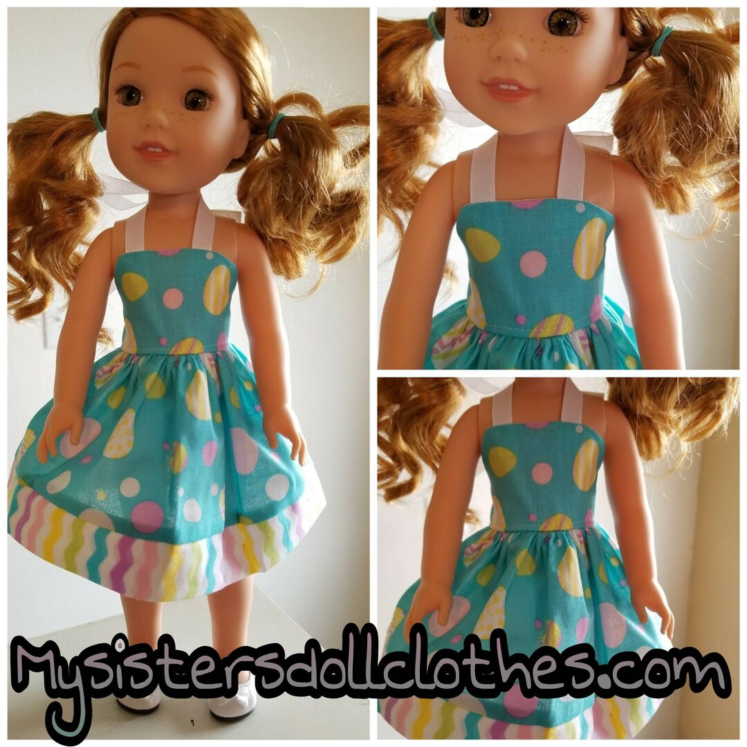 Easter Egg Sun Dress 14.5 Inch Doll Wellie Wisher - Etsy