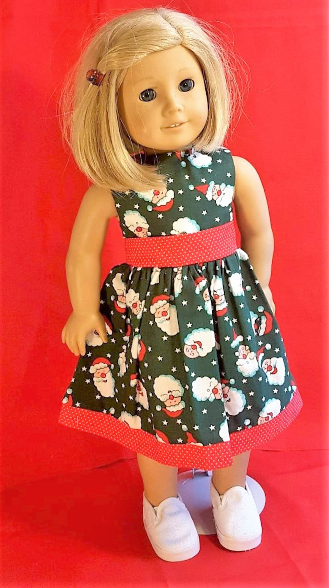 Santa Christmas Dress American Handmade for Your 18 and 14 - Etsy