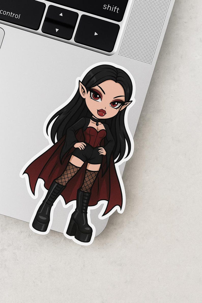Bratz Inspired Vampirella Sticker | Anime Gothic Vampire Girl Vinyl ...
