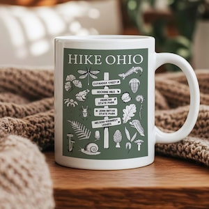 Hike Ohio Vintage Naturalist Field Guide Souvenir Mug Ohio State Parks ...