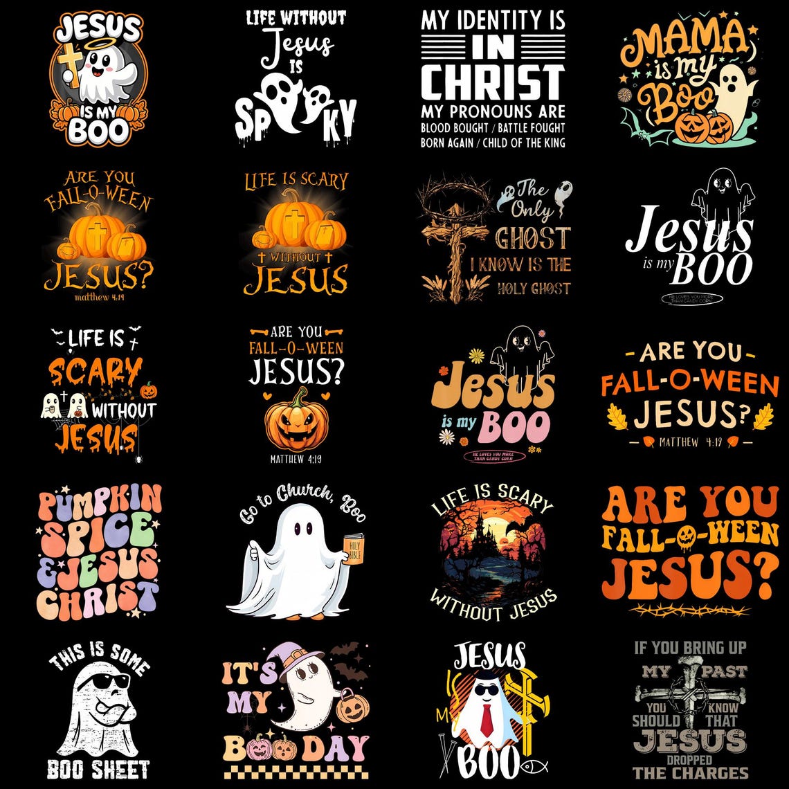 Jesus is My Boo PNG, Christian Halloween Faith Ghost Clipart, Religious ...