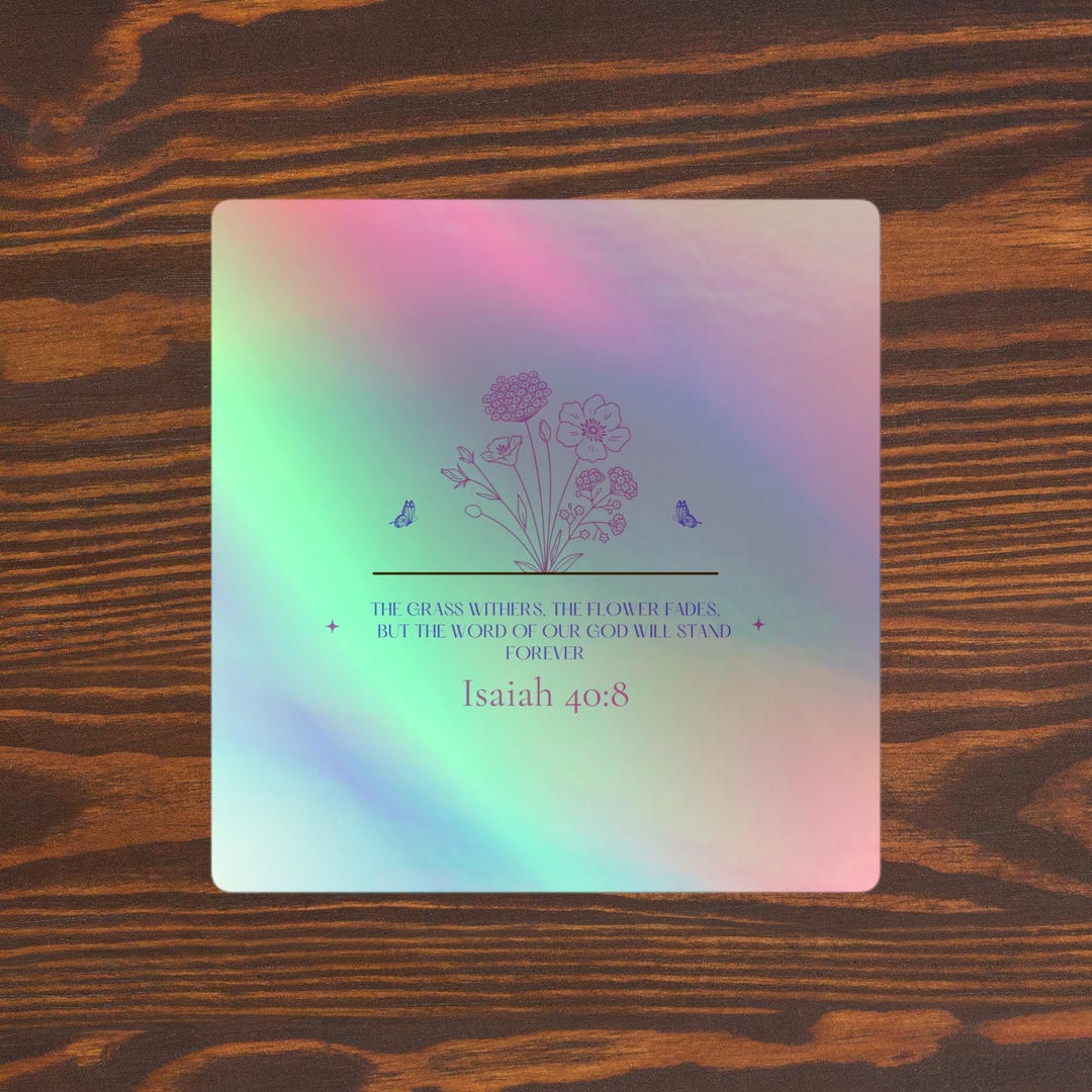 Isaiah 40:8 Sticker Large - Etsy