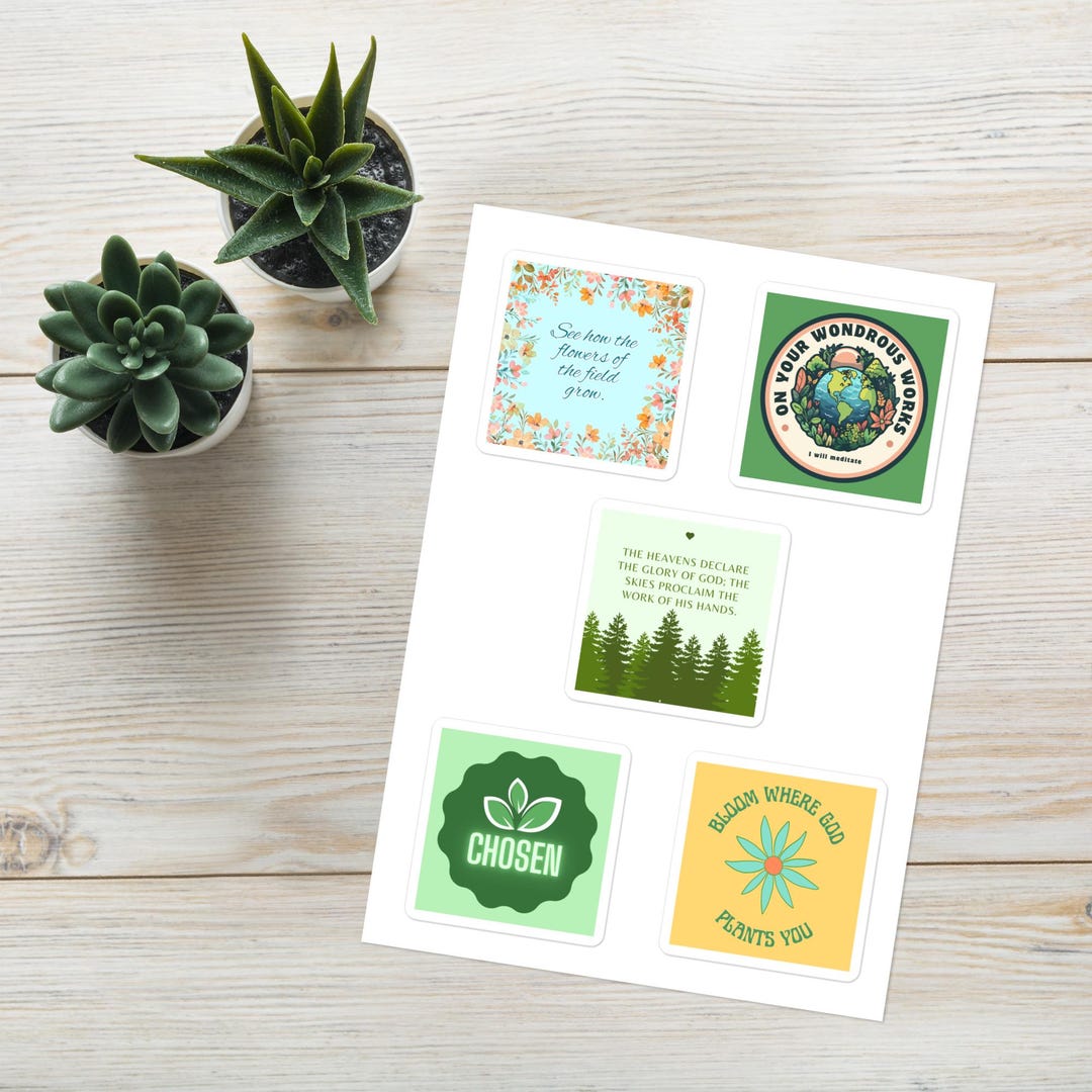 Nature Inspired Sticker Sheet - Etsy