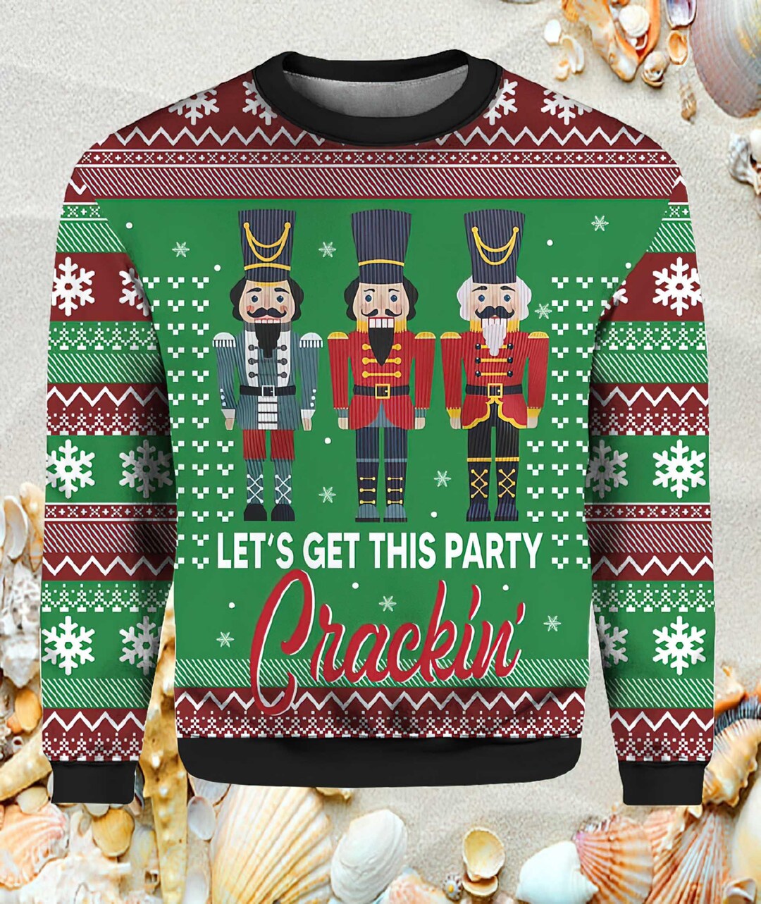 Nutcracker Let’s Get This Party Crackin Ugly Christmas Sweater,funny ...