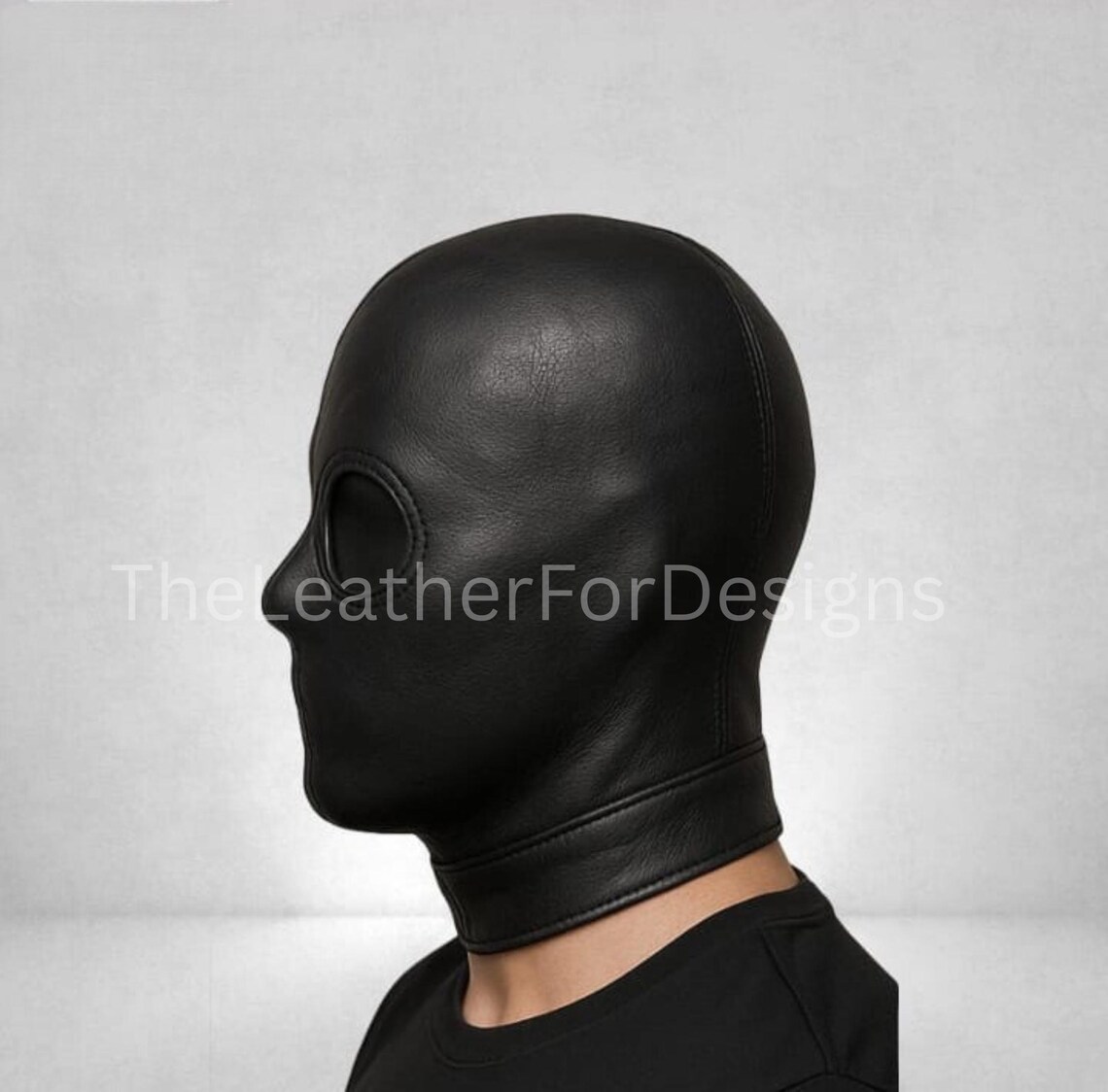 Handmade Black Leather Full Head Mask – Zipper Cosplay Costume - Etsy