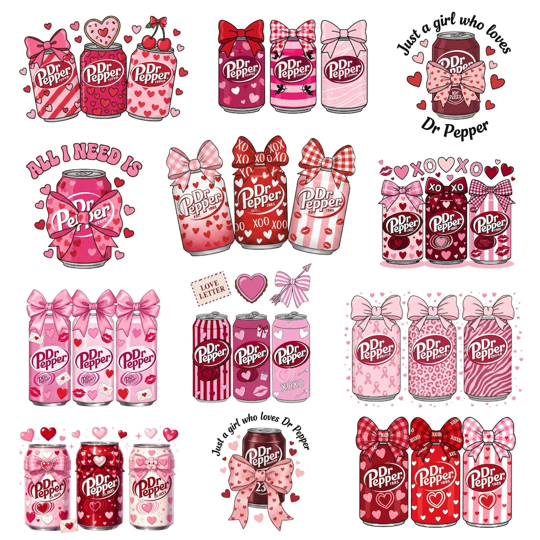 Valentine Soda Png, Retro Soda Can Digital Download, Cute Valentine Day ...