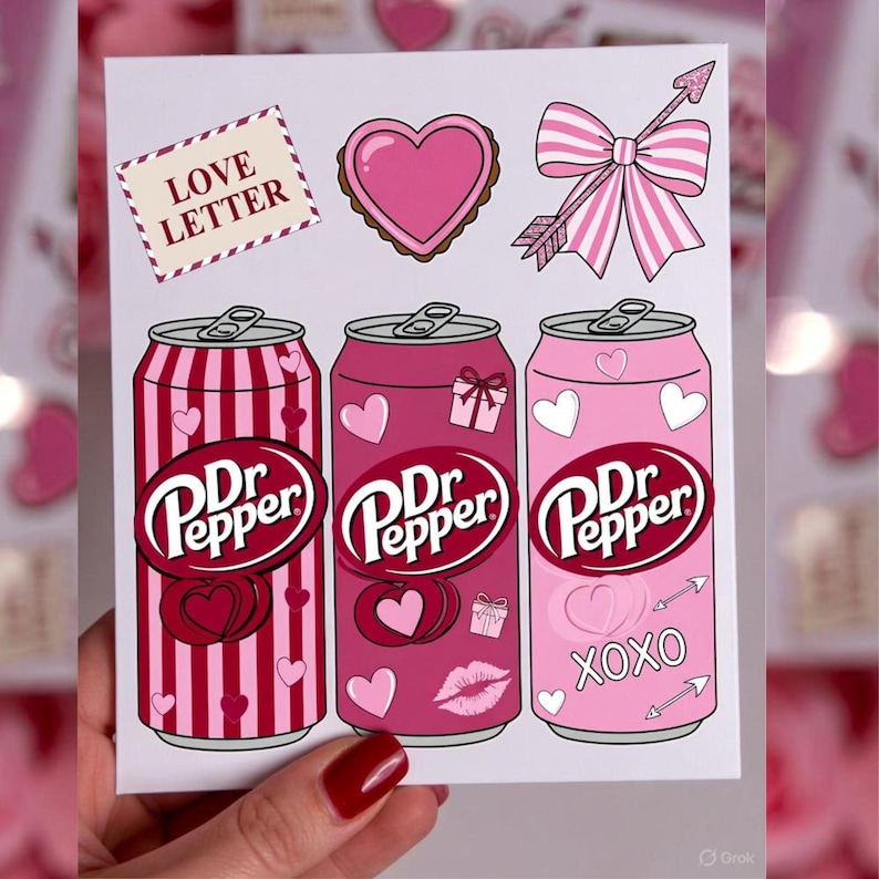 Valentine Soda Png, Retro Soda Can Digital Download, Cute Valentine Day ...