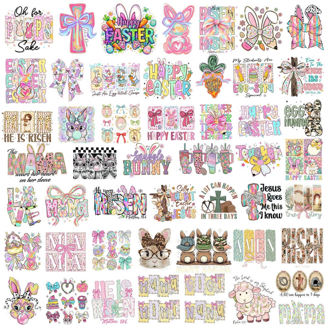 50+ Easter Mega Bundle Png, Easter Png Bundle, Christian Easter Png ...