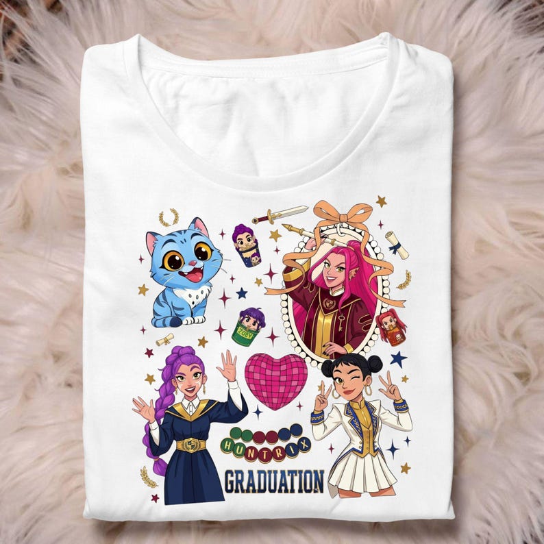Huntrix Kpop Demon Hunters Graduation Png,kpop Idol Group Design, Saja ...