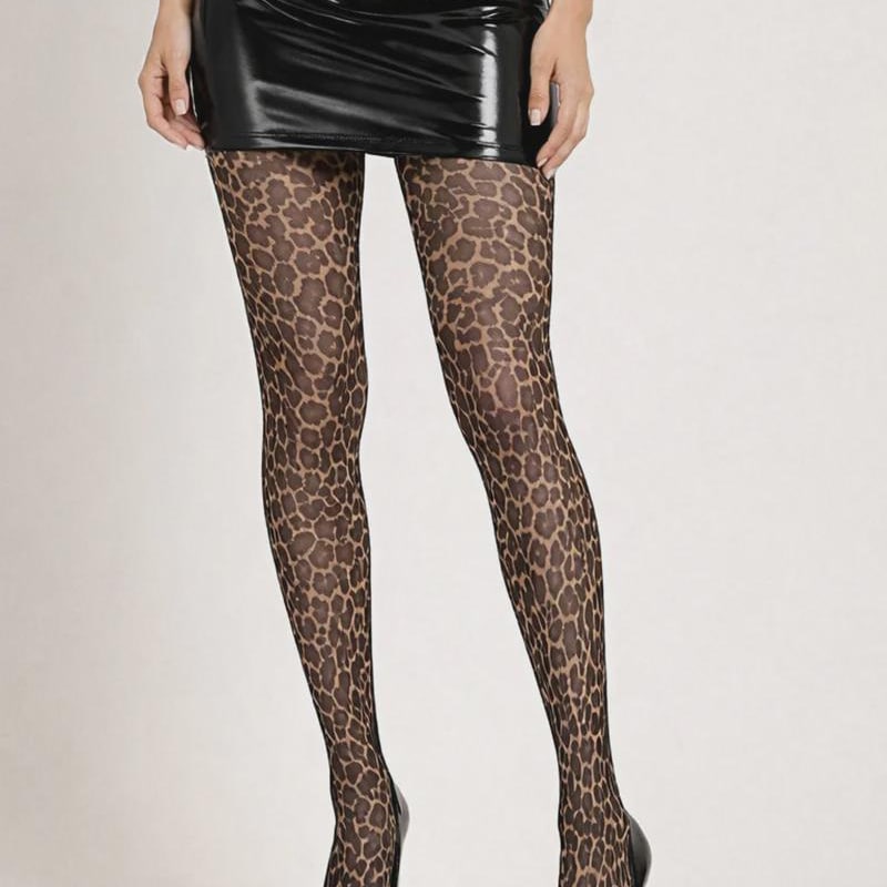 Leopard Tights - Etsy UK