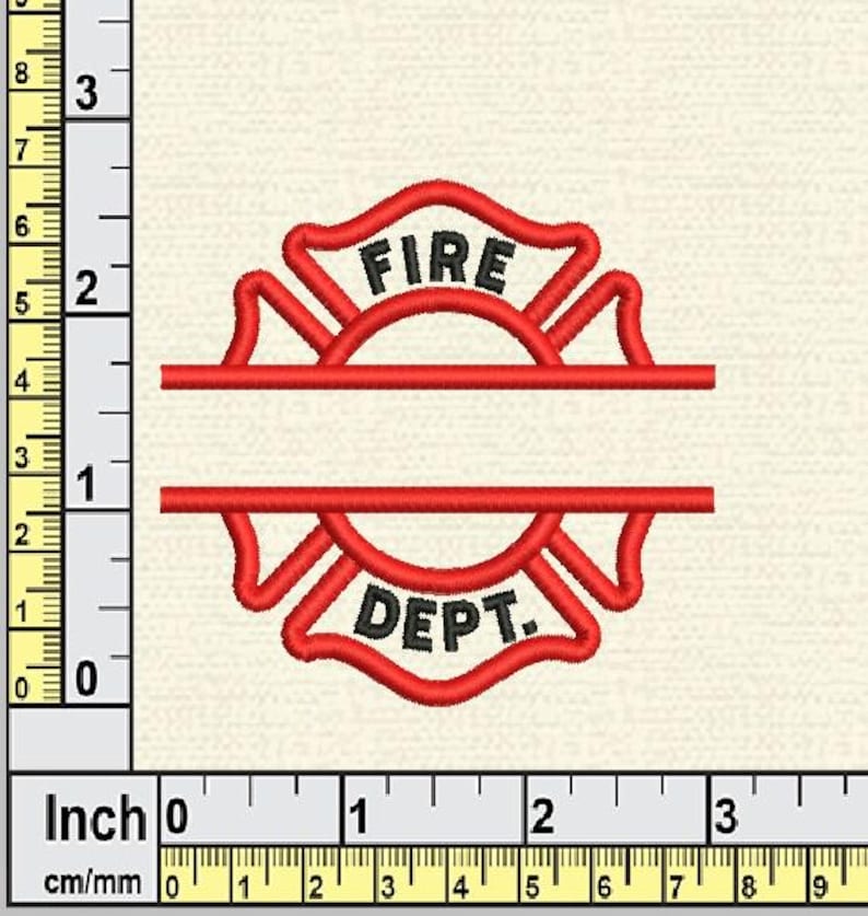 Custom Fire Department Embroidery Design | Personalized Firefighter ...
