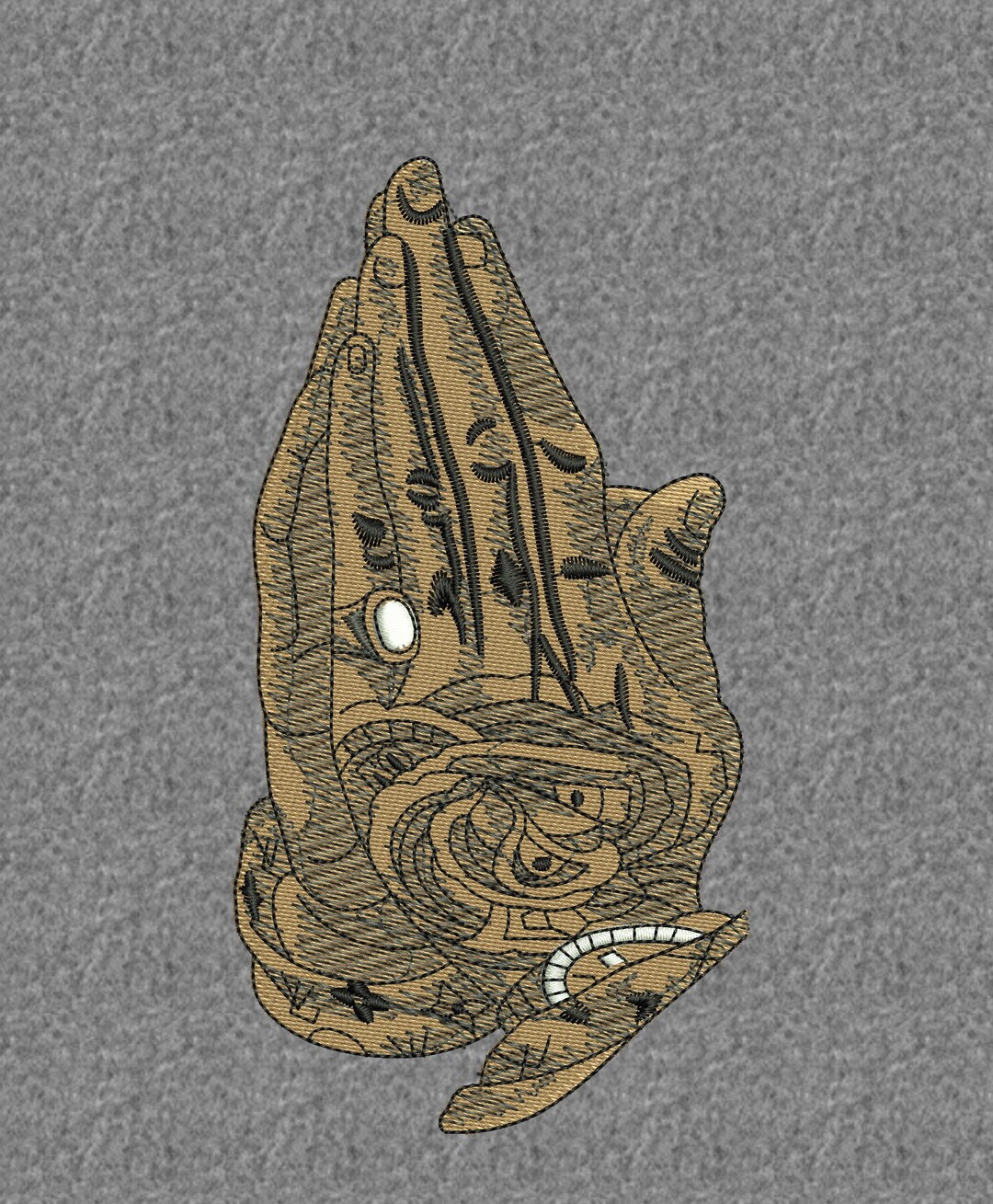 Praying Hands Embroidery Design – Religious Hand Stitch Pattern for ...