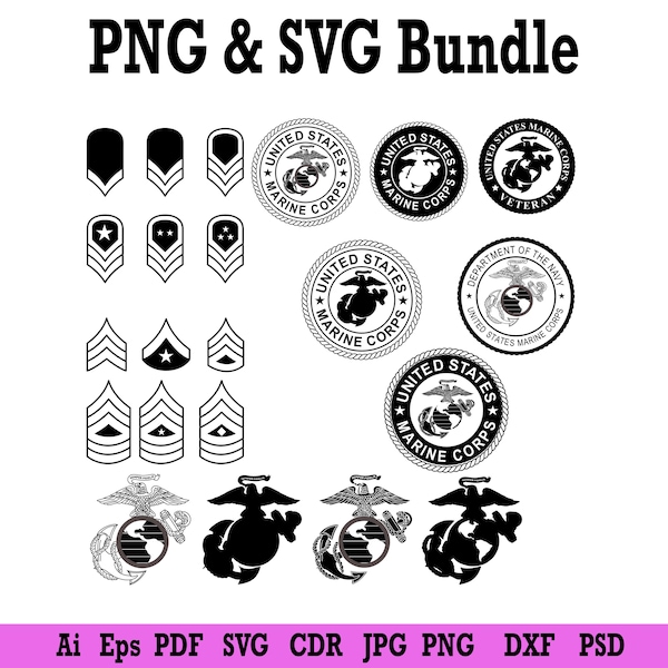 Marine Corps Svg - Etsy