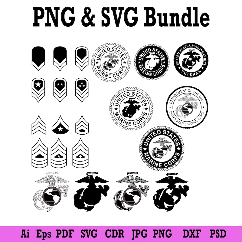 Marine Corps Svg - Etsy
