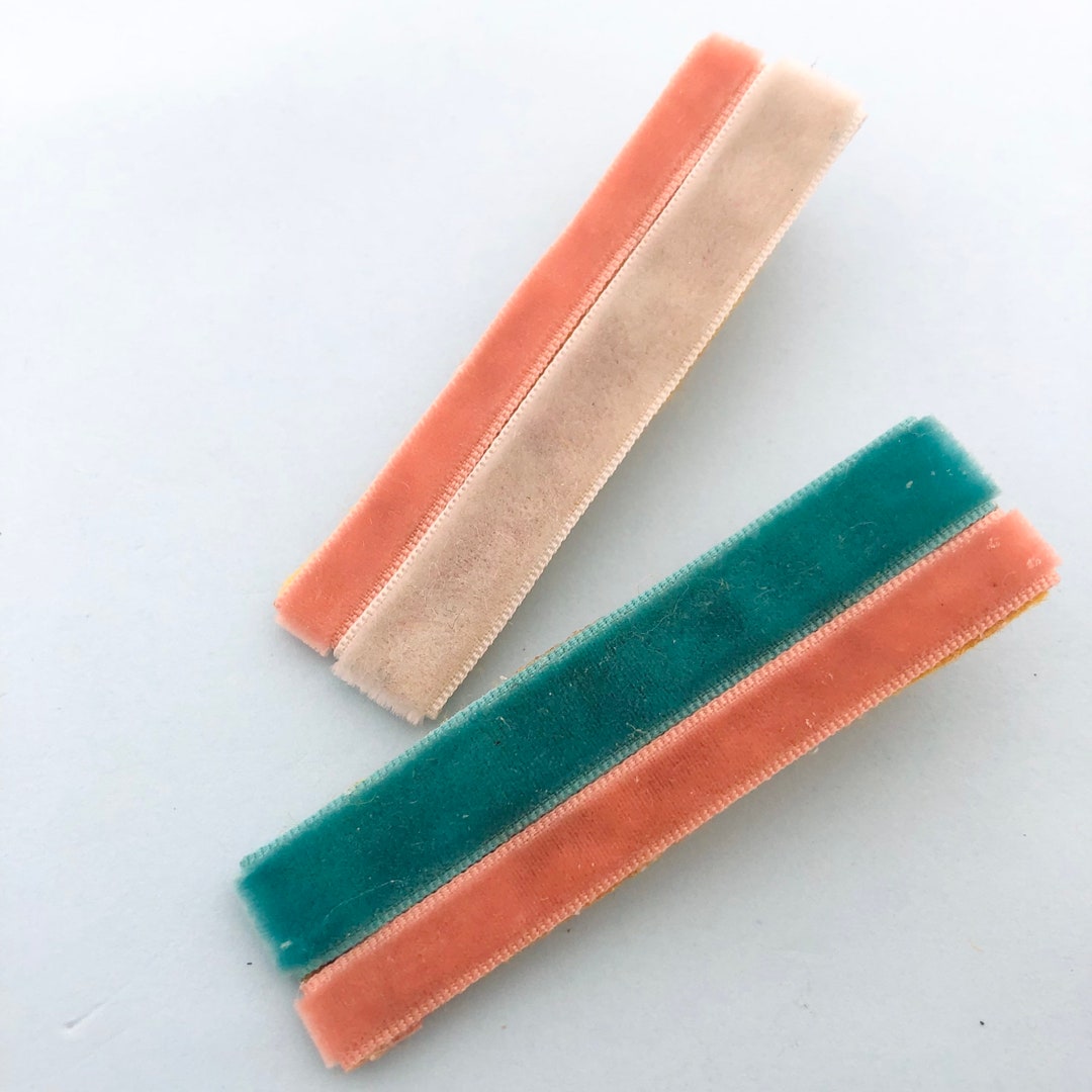 Gorgeous Green Velvet Clip Set - Etsy