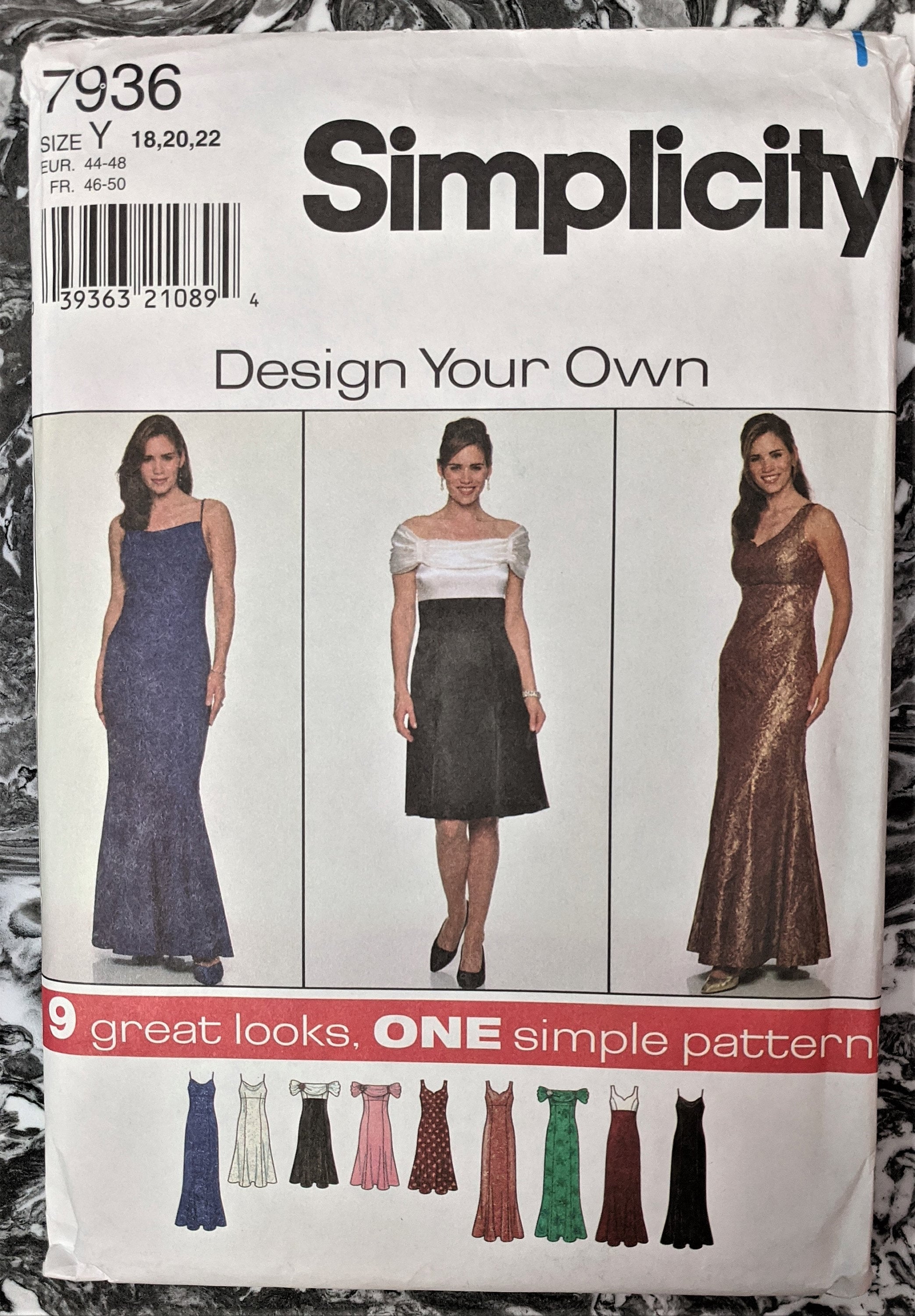 Sewing & Fiber Patterns Sewing Misses sizes 18-22 Simplicity 7936 1997 ...