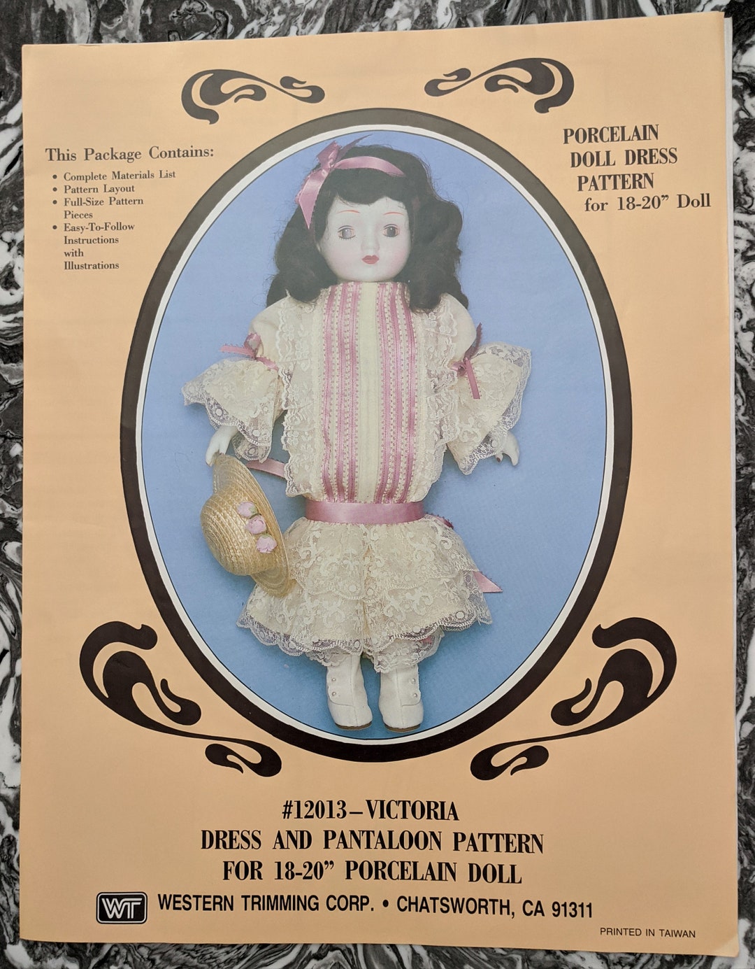 Victorian Style Doll Clothes Pattern - Western Trimming 12013 - Sized ...