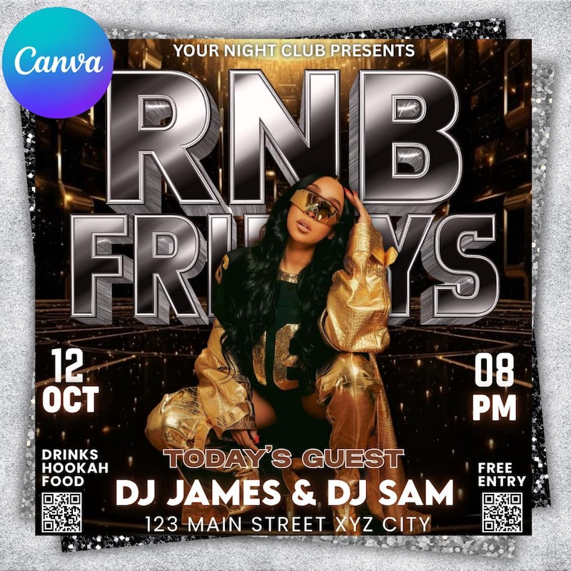 R&b Flyer Template - Etsy