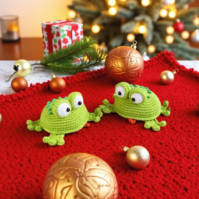 Kawaii Christmas Frog - Etsy