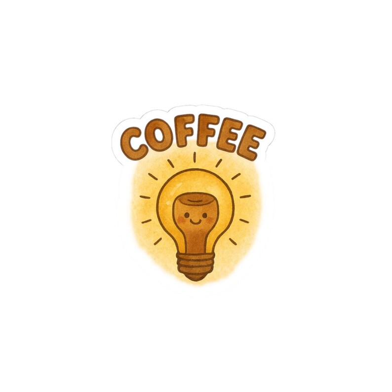 Coffee Lover Kiss-cut Stickers, Cute Coffee Sticker, Perfect Gift for ...