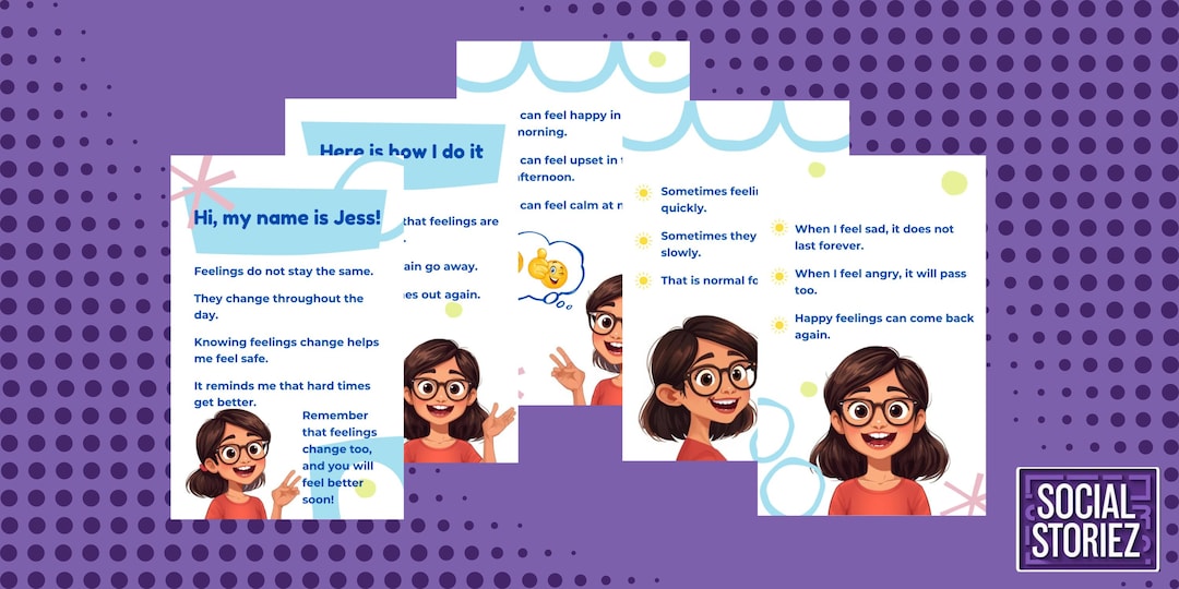 Understanding Emotions Social Story: Feelings Change; Special Education ...