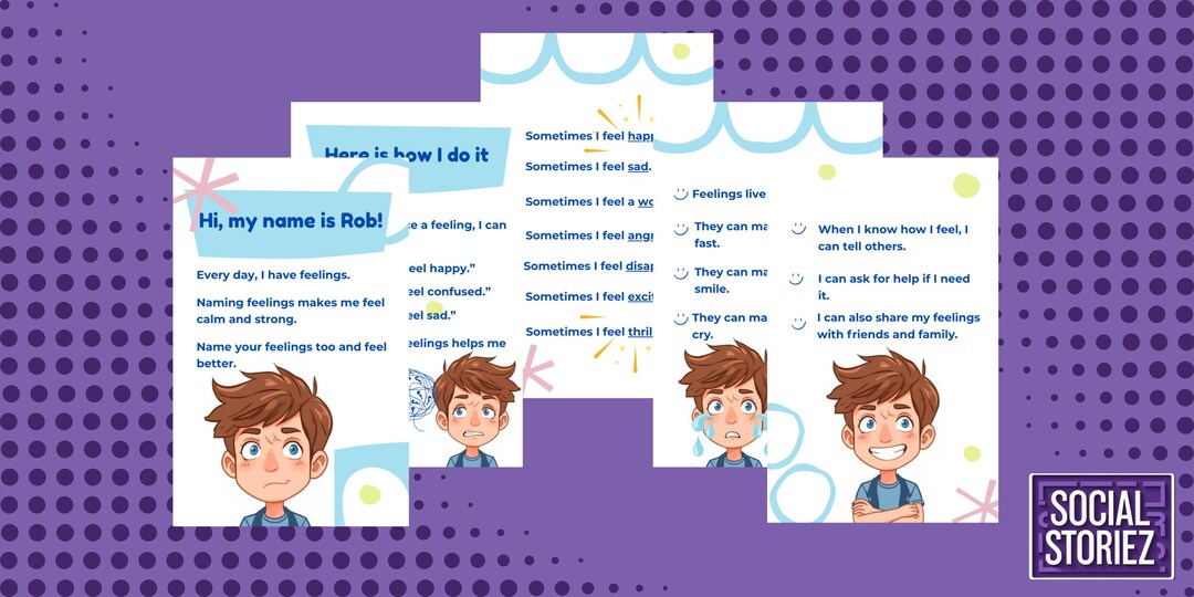 Understanding Emotions Social Story: Naming My Feelings; Special ...