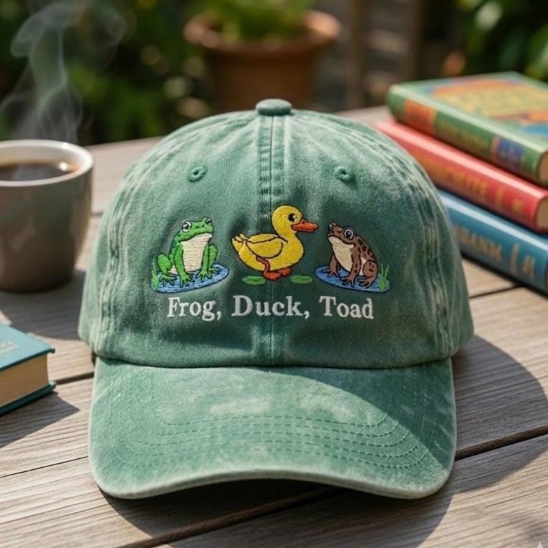 Frog Embroidered Dad Hat - Etsy